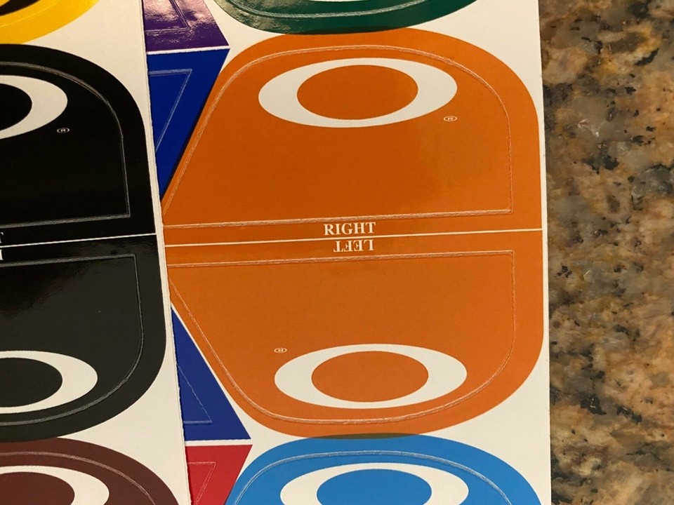 Oakley Prizm Gridiron Football Helmet Visor Eye Shield Stickers Tab ...