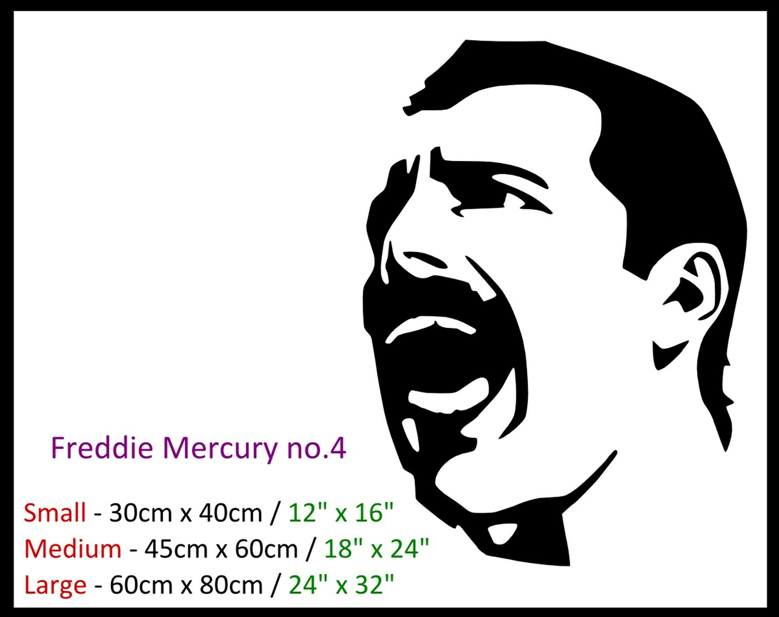 Wall Stickers Freddie Mercury Queen Music Notes Premium Decals Car ...