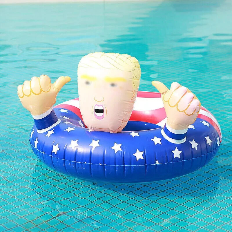 33" Trump Swimming Floats Inflatable Pool Raft Float Swim Ring FUNNY ...