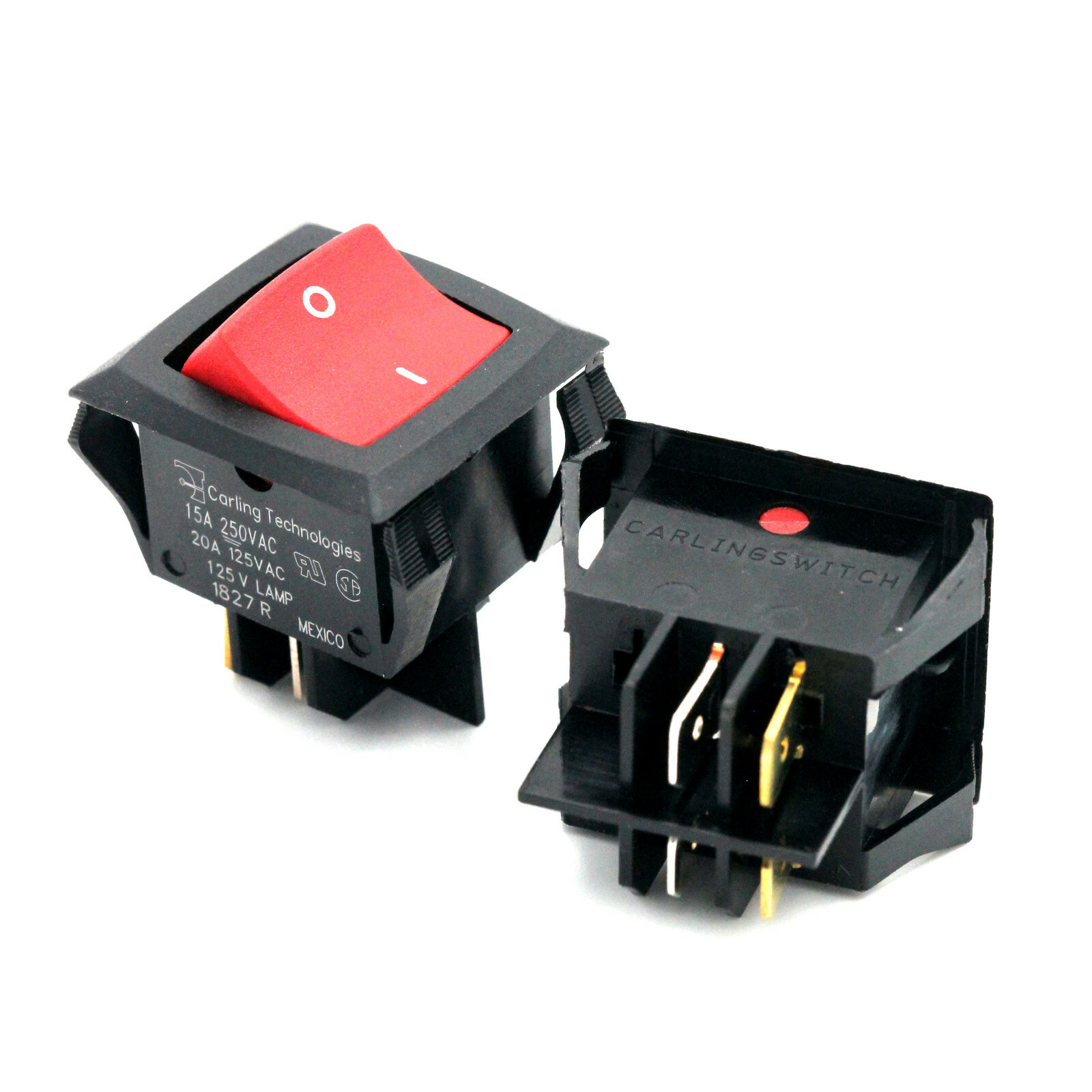 Buy Carling Rocker Switch On Off Illuminated Red Light 20A 125V 15A ...