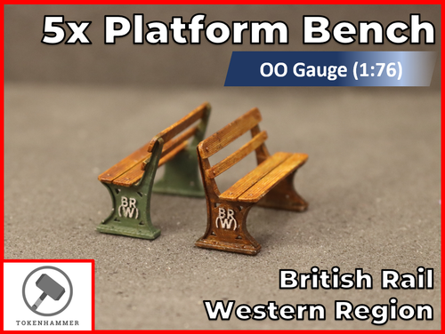 5 x British Rail (Western Region) Platform Benches Seats 1:76 OO 00 ...