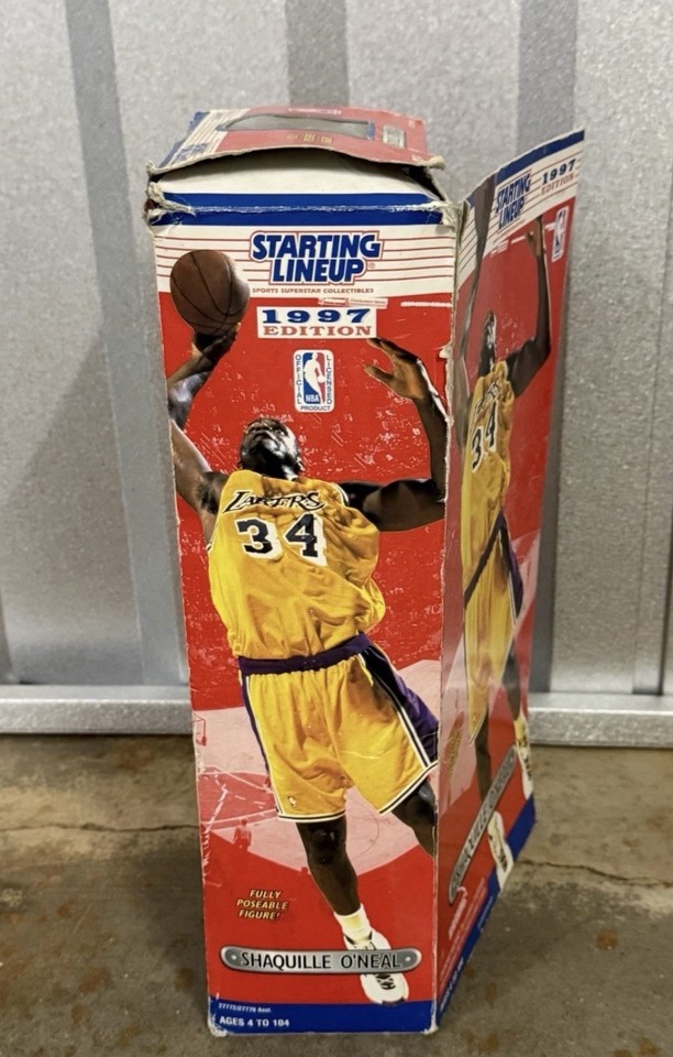 1997 NBA Shaq Shaquille O'Neal 12" Starting Lineup LA Lakers Poseable ...