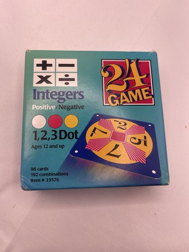 24 Game 96-Card Deck: Integers Math Card Game-192 Combinations NEW | eBay