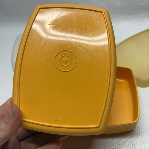Lot Of 2 Vtg Tupperware Packette Two Compartment Lunchbox Gold ...