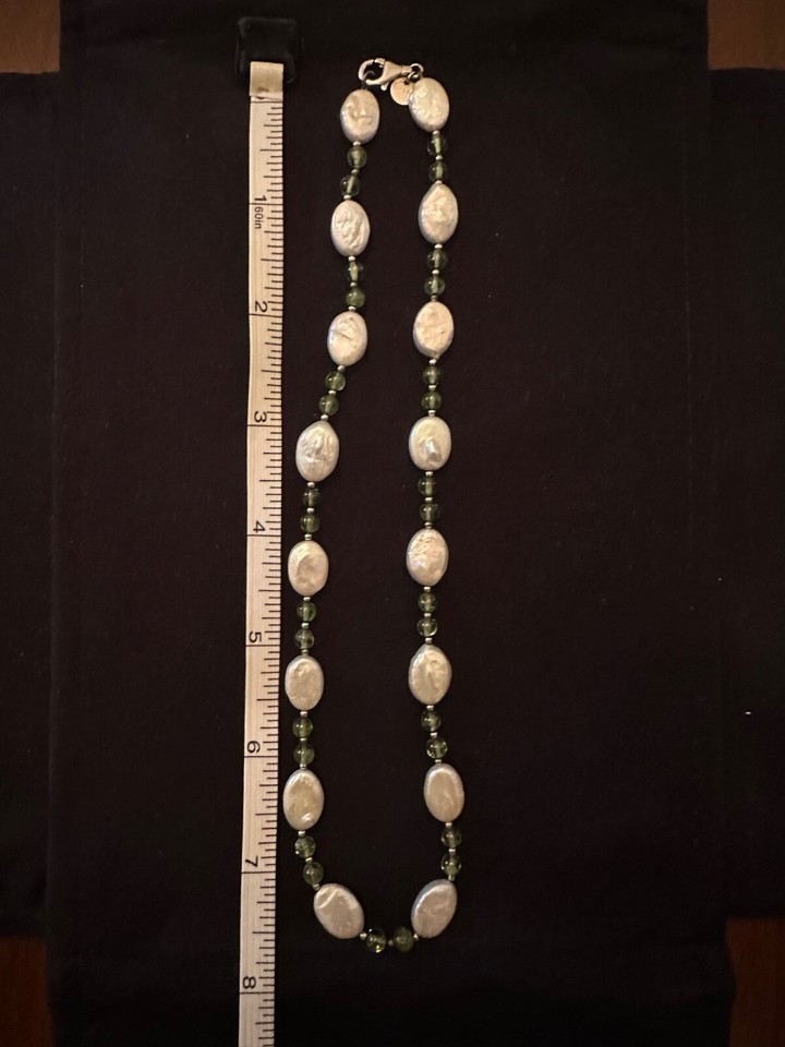 Tiffany & Co. Iridesse Freshwater Pearl & Peridot Necklace – 16" – Rare ...