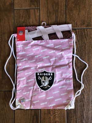 PINK Las Vegas Raiders Big Logo Drawstring Backpack Backsack Bag NFL ...