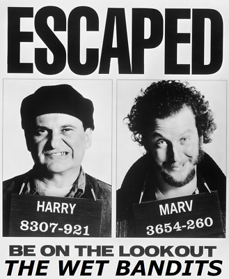 1990 Home Alone Wet Bandits Wanted Poster Prop/Replica Harry Marvin 🎄🎅🎄 ...