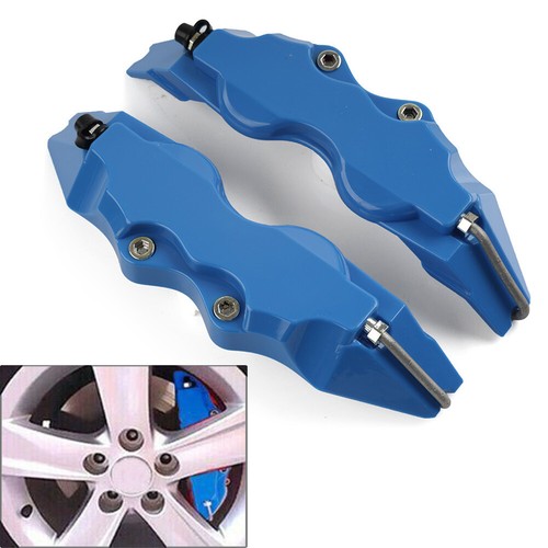 2x Blue Universal Small Size 3D Style Car Auto Disc Brake Caliper ...