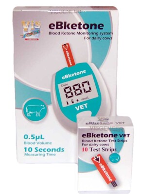 Vet Ketone Meter & 10 Test Strips eBketone VET blood ketone meter for ...