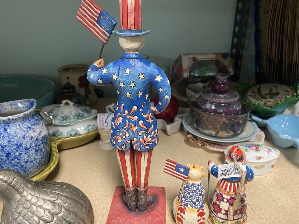 Jim Shore patriotic collection set of 3. rare and all as shown | eBay
