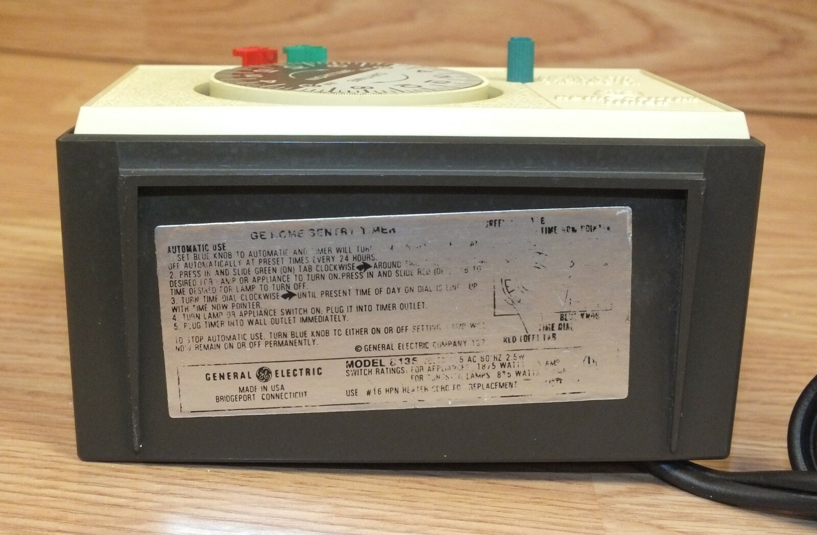 Vintage Working1973 GE Model 8135 - Manual / Automatic Home Sentry ...