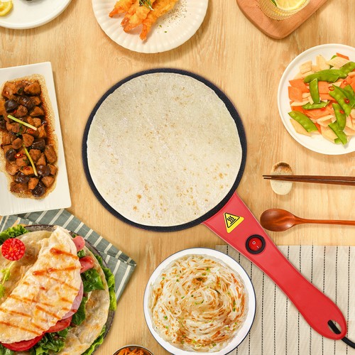 Electric Crepe Maker Pan Non-Stick Pancake Baking Pan Frying Griddle ...