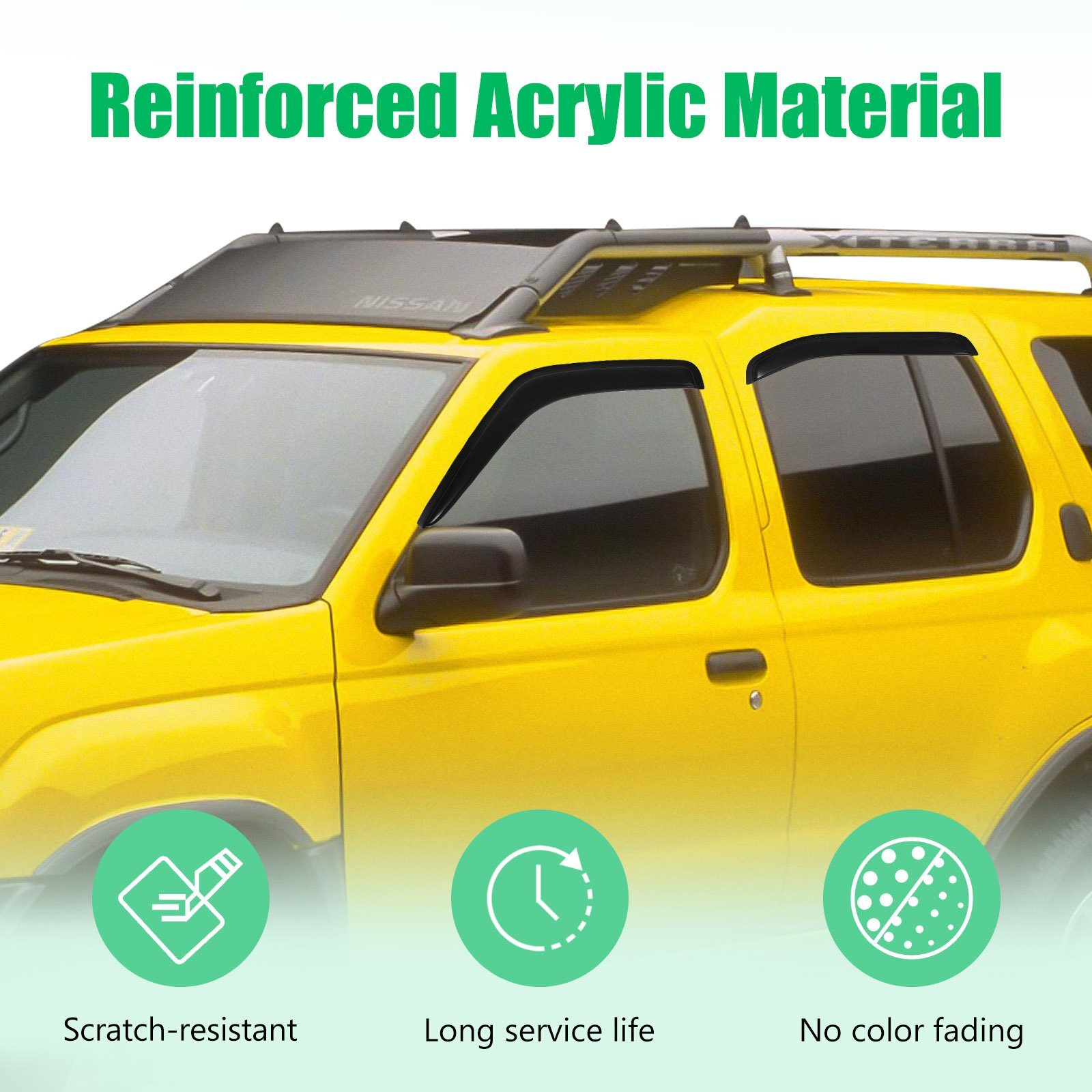 Window Deflectors For 2000-2004 Nissan Xterra Rain Guards Window Visors ...