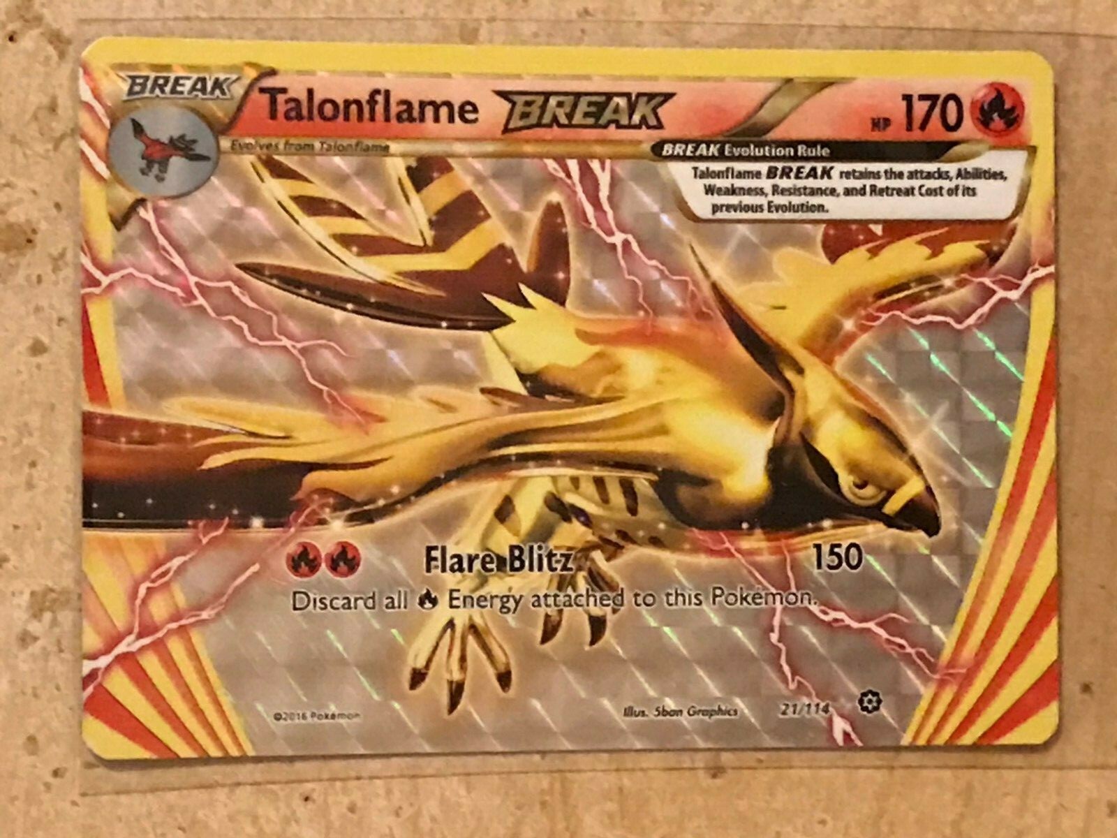 Talonflame BREAK ULTRA RARE 21/114 Pokemon XY Steam Siege NM HOLO 2016 ...