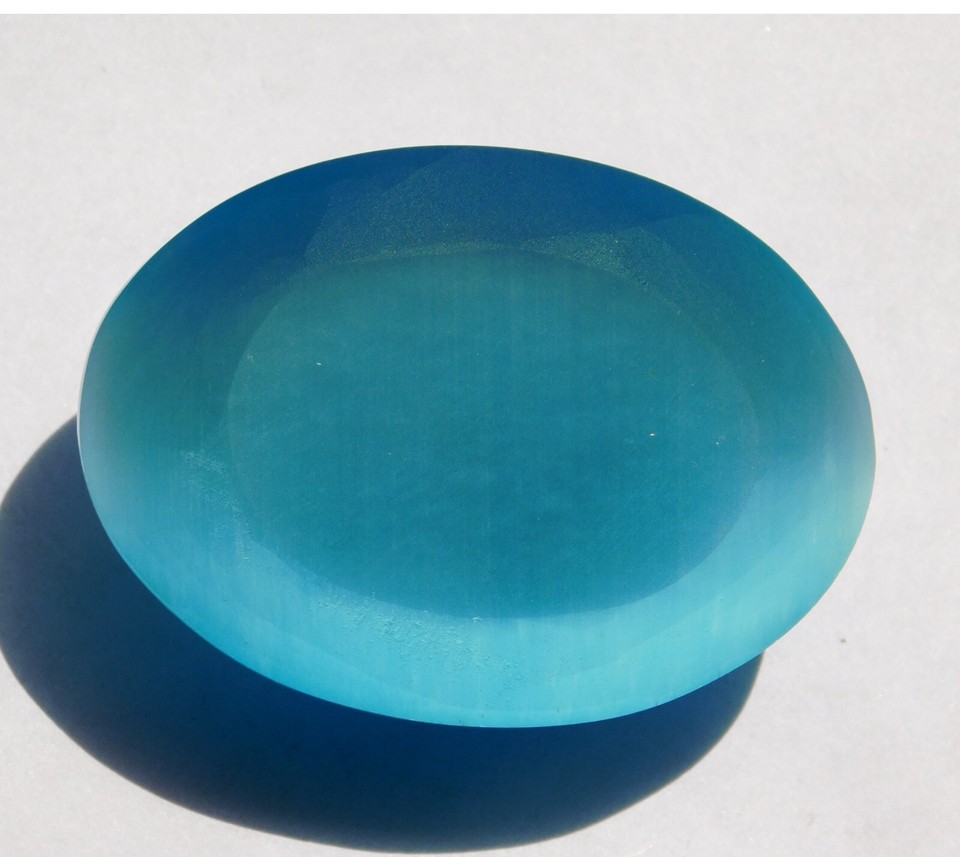 284.50 Ct Certified Natural Chrysoberyl Cat's Eye | Blue Oval Cabochon ...