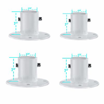 (4 Pack) Aluminum Slide Deck Flange w/ Flange Bolt For Inground ...