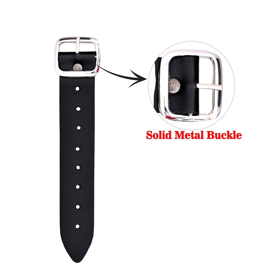 Kilt Straps and Buckle 7" Genuine Leather Extender 1.25" wide - Black ...