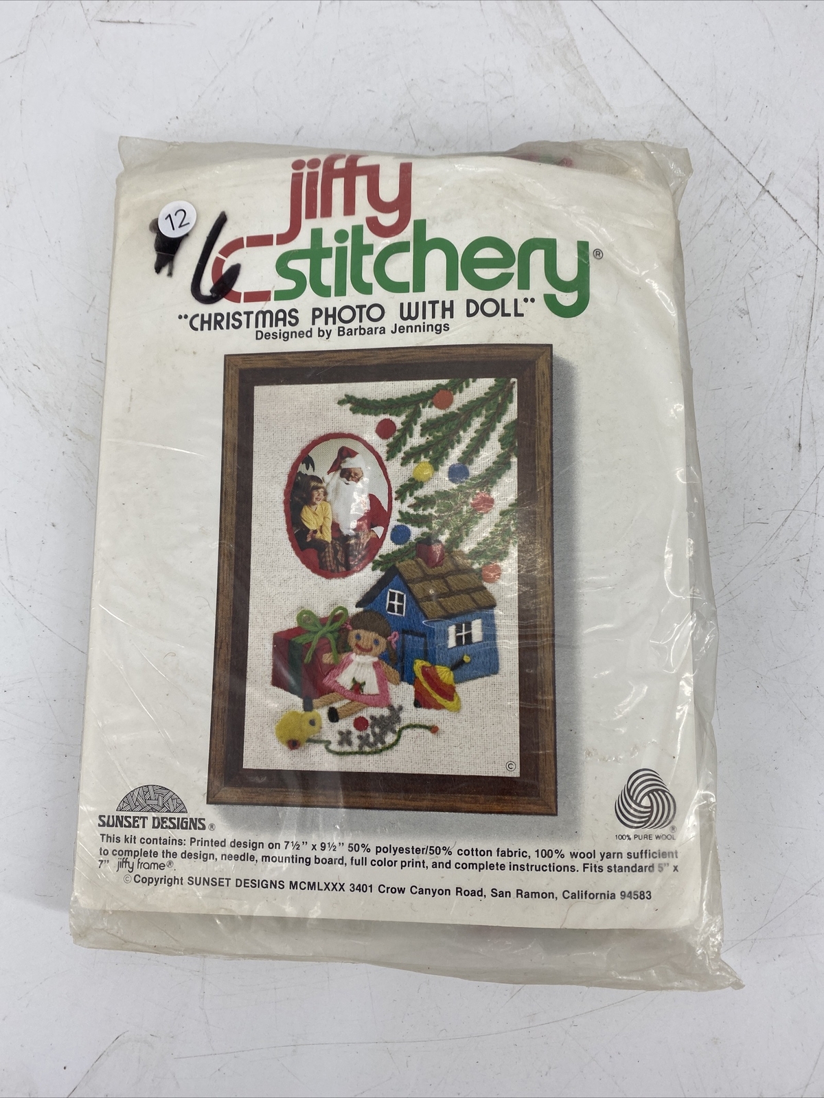 New Old Stock Jiffy Stitchery Christmas Christmas Photo With Doll ...