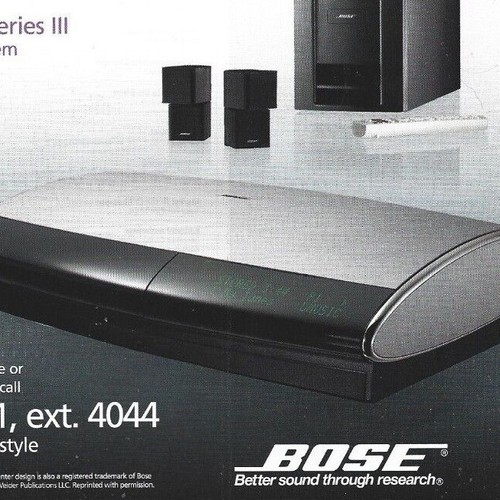 Bose Lifestyle 48 Series III Print Ad, Bose DVD Player Magazine Ad ...
