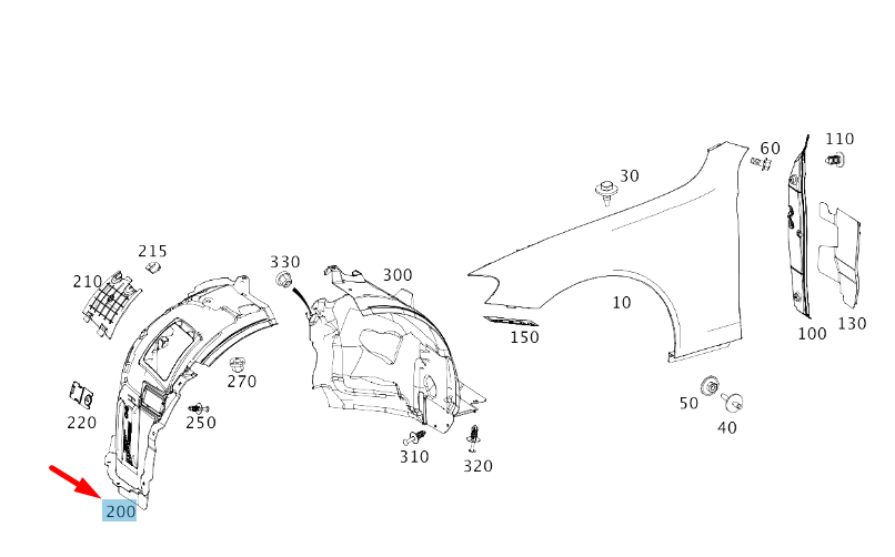 MB E C238 Radhausschale vorne rechts Vorderteil A2386901603 NEU ...