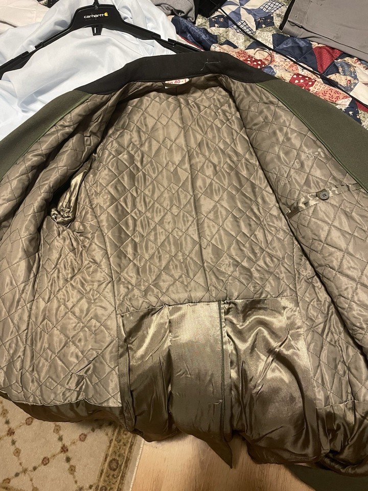 East German NVA Military Trench Coat Green Wool Size SG 48-1 | eBay