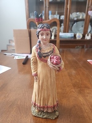 Bethany Lowe Native American Woman Figurine 10" Paper Mache | eBay