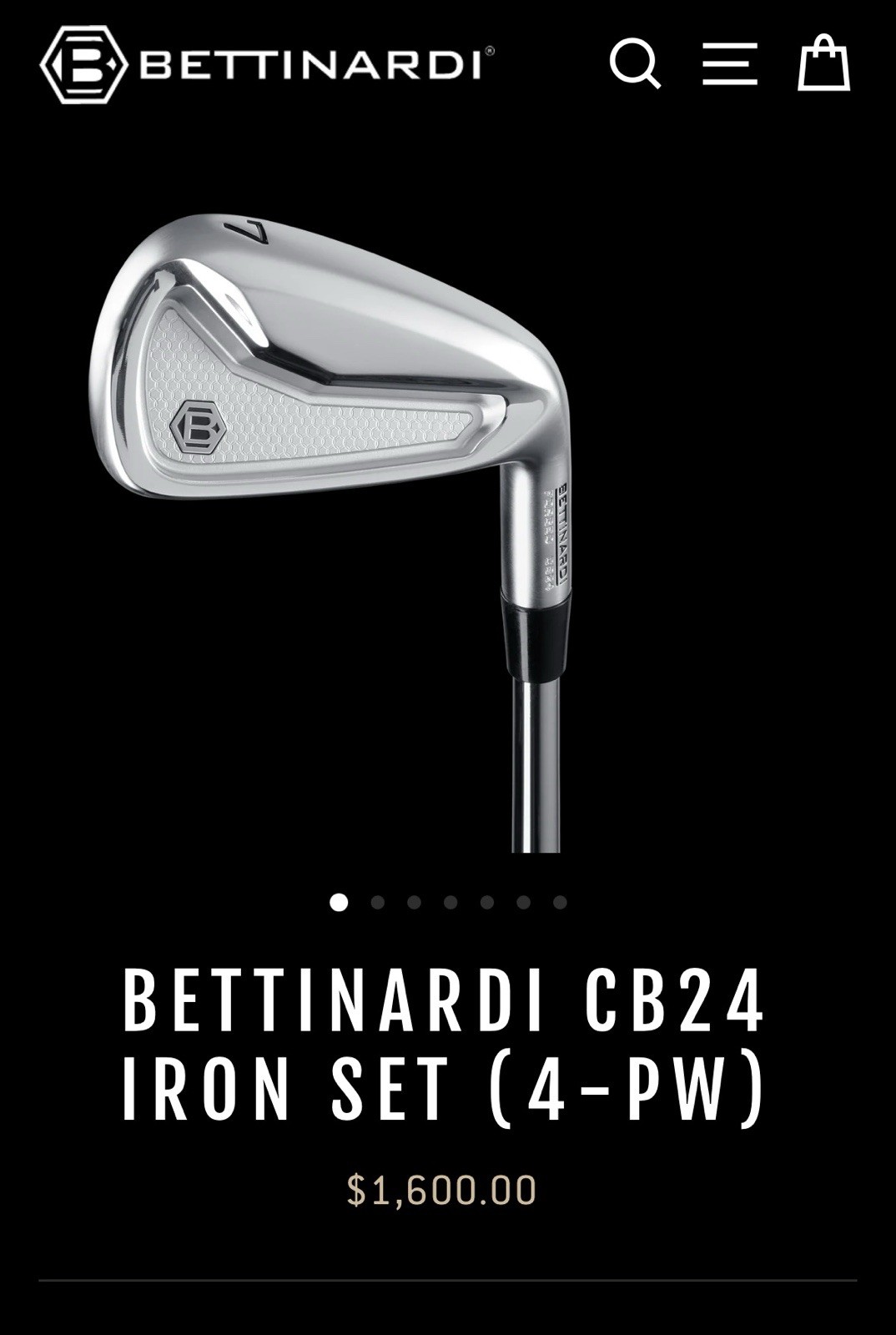 Bettinardi CB24 Iron Set (4-PW), True Temper DG Mid 100, Regular Flex (R300) | eBay