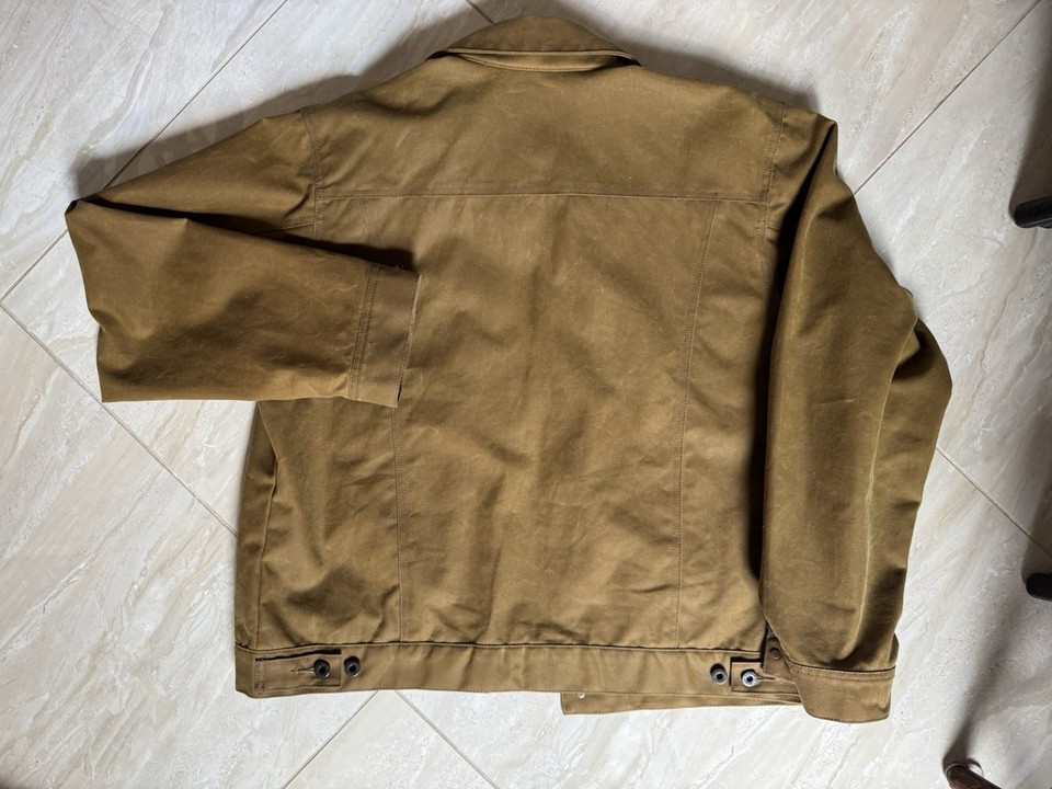 Filson Tin Cloth Short Lined Cruiser - Tan - XL - Waxed Cotton #39126 ...