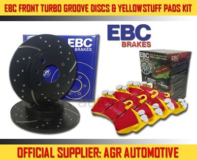 EBC FRONT GD DISCS YELLOWSTUFF PADS 256mm FOR AUDI A2 1.4 75 BHP 2000 ...