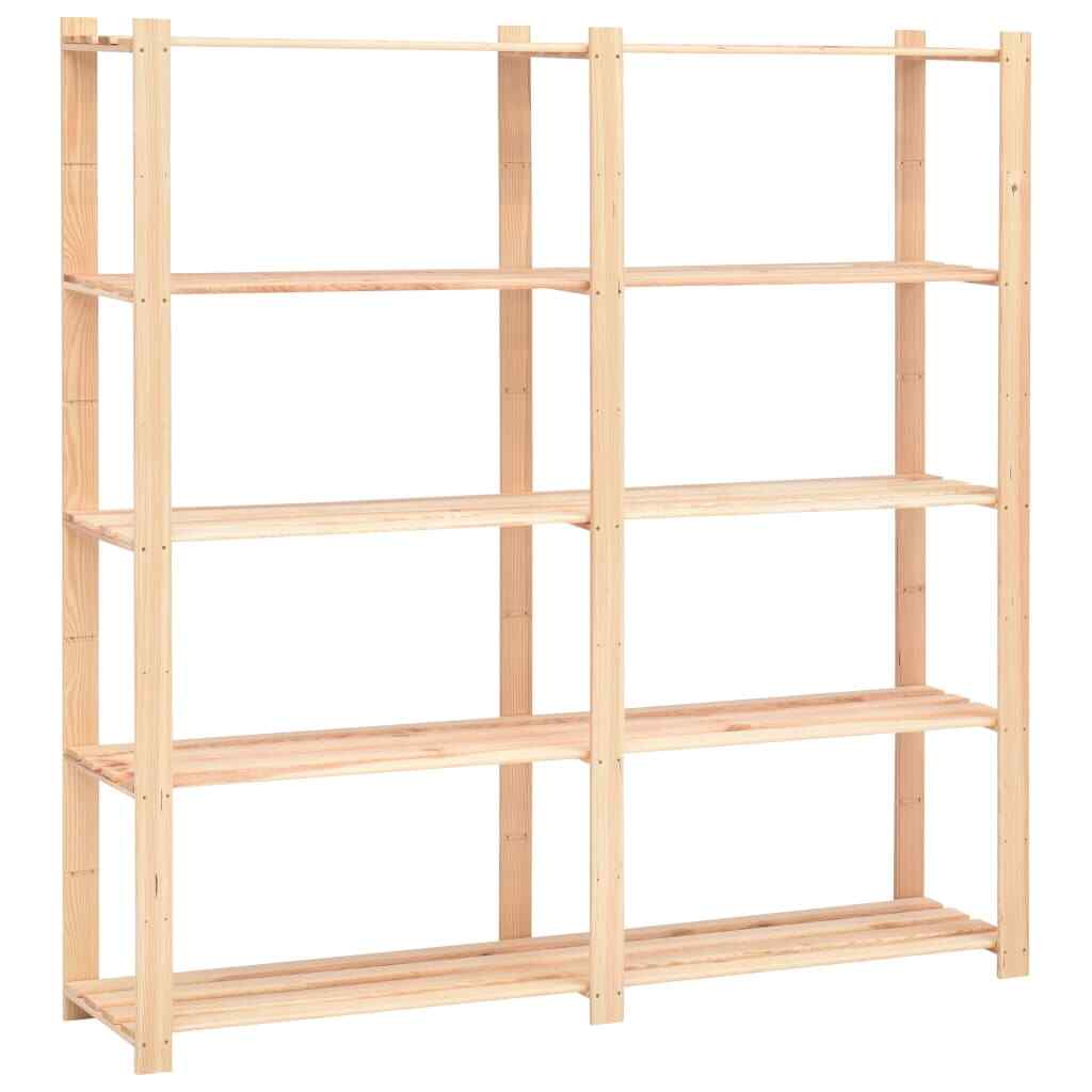 5-Tier Storage Racks 10 pcs 170x38x170 cm Solid Pinewood 500 kg | eBay