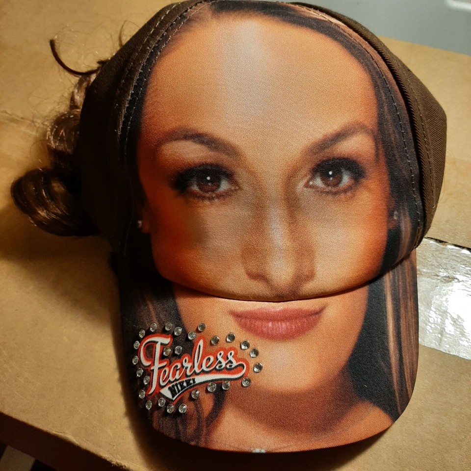 LOT OF 2 WWE Authentic BELLA TWINS NIKKI & BRIE PONYTAIL CAP HAT WWE ...