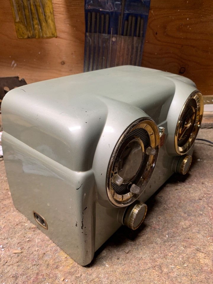 Vintage Crosley Tube Radio clock & radio D-25-GN 1953 Dashboard | eBay