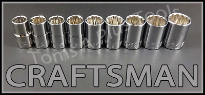 CRAFTSMAN HAND TOOLS 9pc 1/2 METRIC MM 12pt ratchet wrench socket set ...