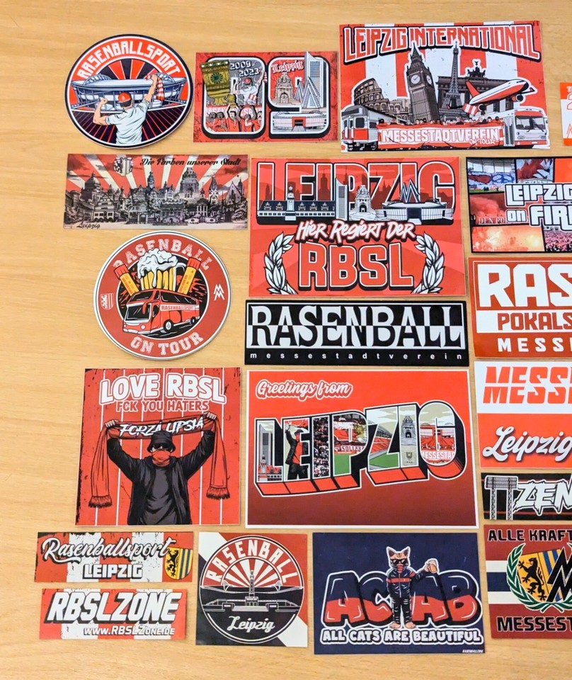 Aufkleber Mix Ultras Rasenballsport Leipzig 23x Sticker Fanszene RB ...