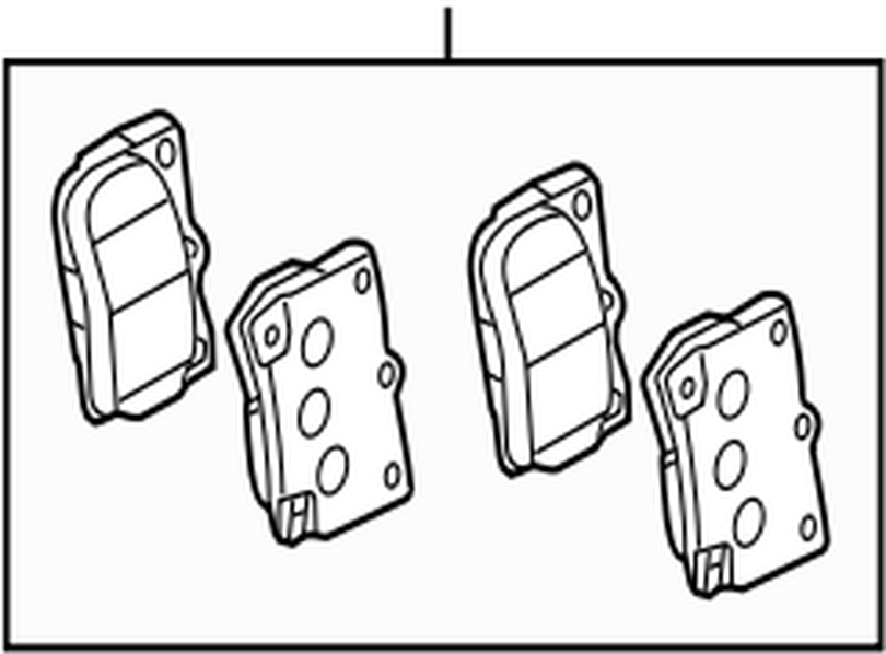 04466-30210 Toyota Pad kit, disc brake, rear 0446630210, New Genuine ...