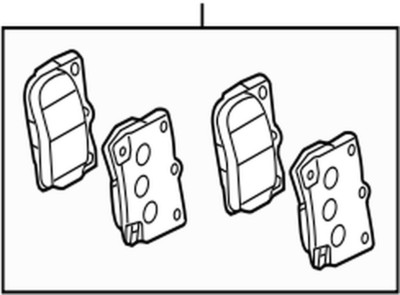 04466-30210 Toyota Pad kit, disc brake, rear 0446630210, New Genuine ...