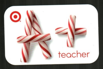 TARGET Candy Canes, A+ Teacher ( 2007 ) Gift Card ( $0 ) | eBay