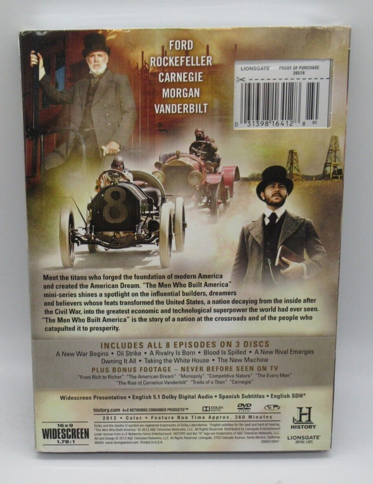 THE MEN WHO BUILT AMERICA 3-DISC DVD DOCUMENTARY SET, FORD MORGAN ...