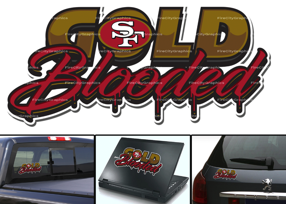 San Francisco 49ers Sticker Decal Car Truck Window Wall Laptop Phone ...