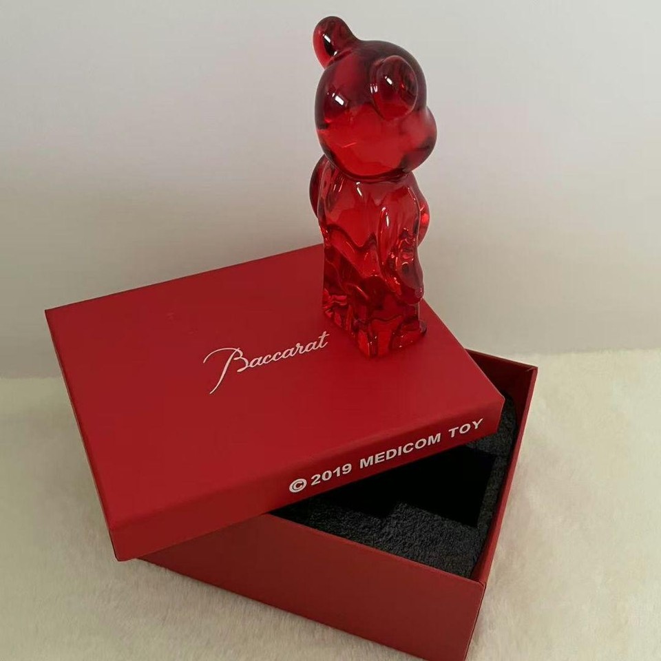 Baccarat BE@RBRICK Red Bearbrick Reflections Crystal Glass MEDICOM TOY ...