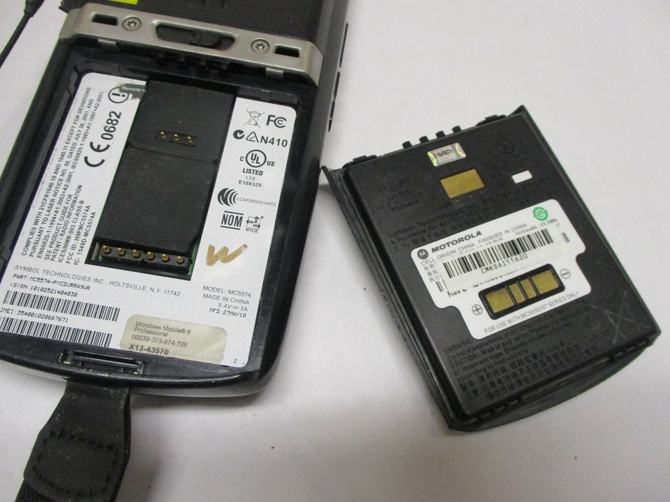 Symbol Motorola MC5574-PYCDURRA9WR MC55 Wireless Laser Barcode Scanner ...