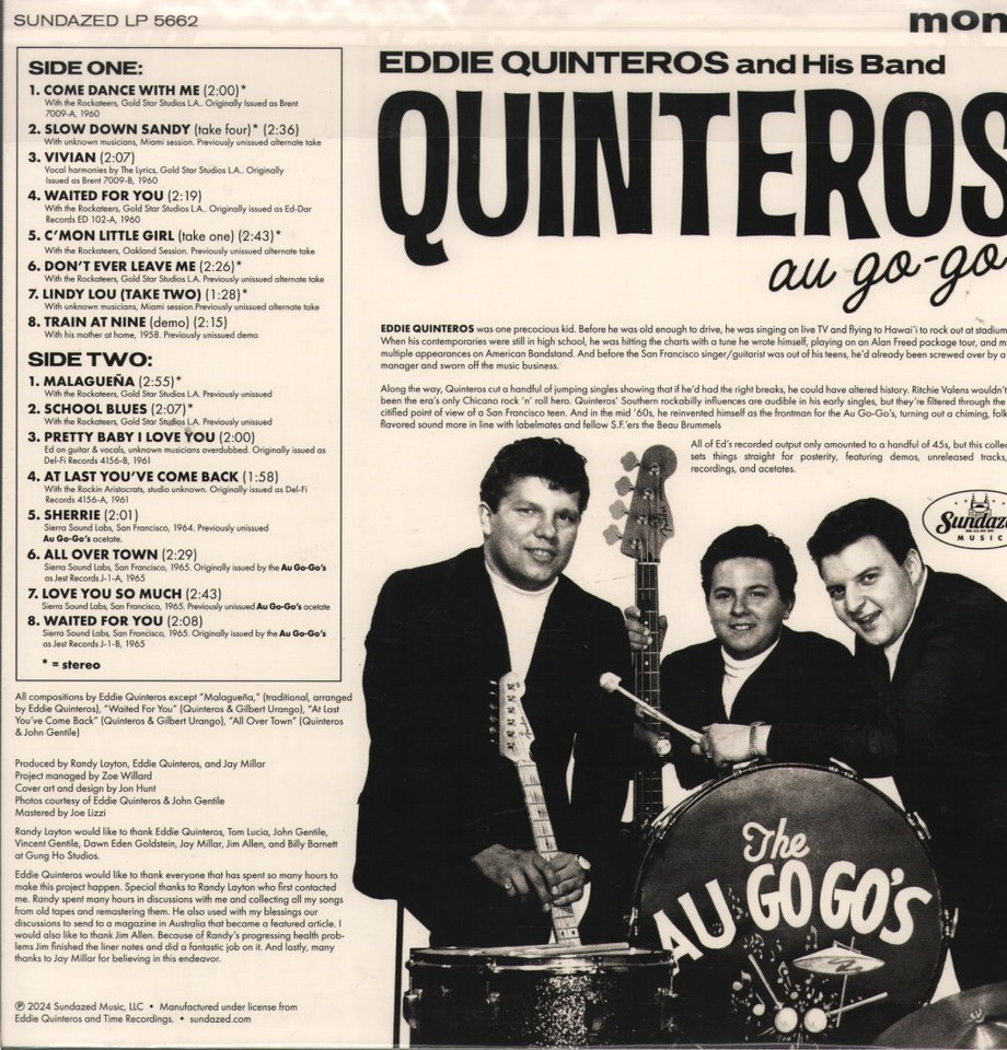 Eddie Quinteros and His Band Quinteros Au-Go-Go! LP vinyl Europe ...