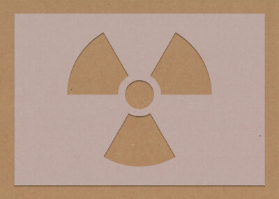 Radioactive Stencil Symbol Hazard Danger Safety Stencil Toxic Decor A6 ...