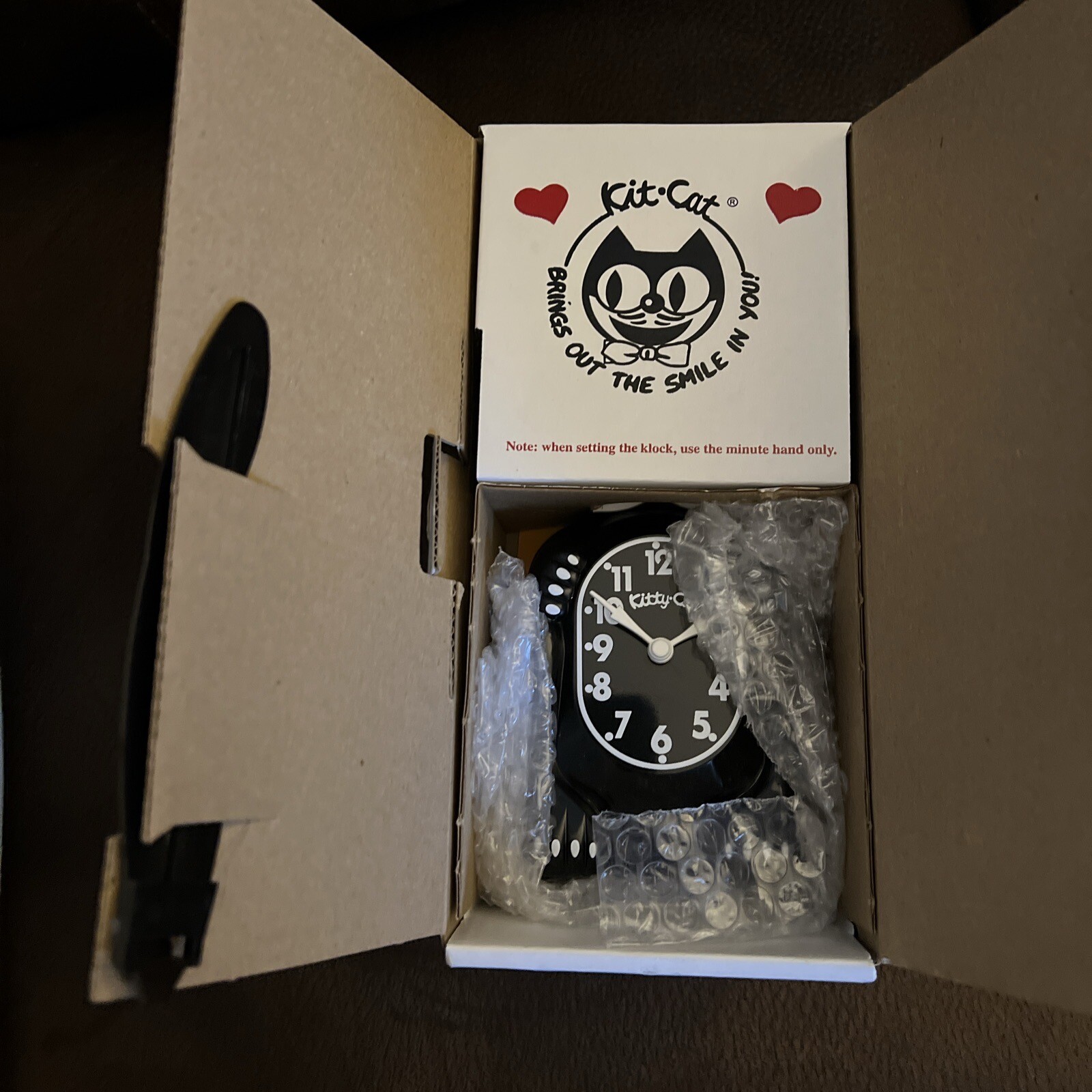 Classic Vintage Retro Kit-cat Klock 12 3/4" Black Boy Clock Rolling ...