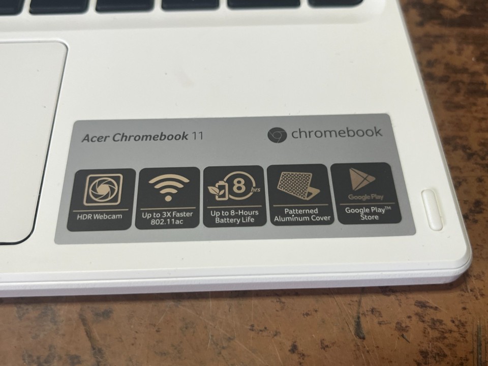 Acer CB3-132-C4VV Chromebook 11.6" HD N3060 @ 1.6 GHz 4GB RAM 16GB SSD ...