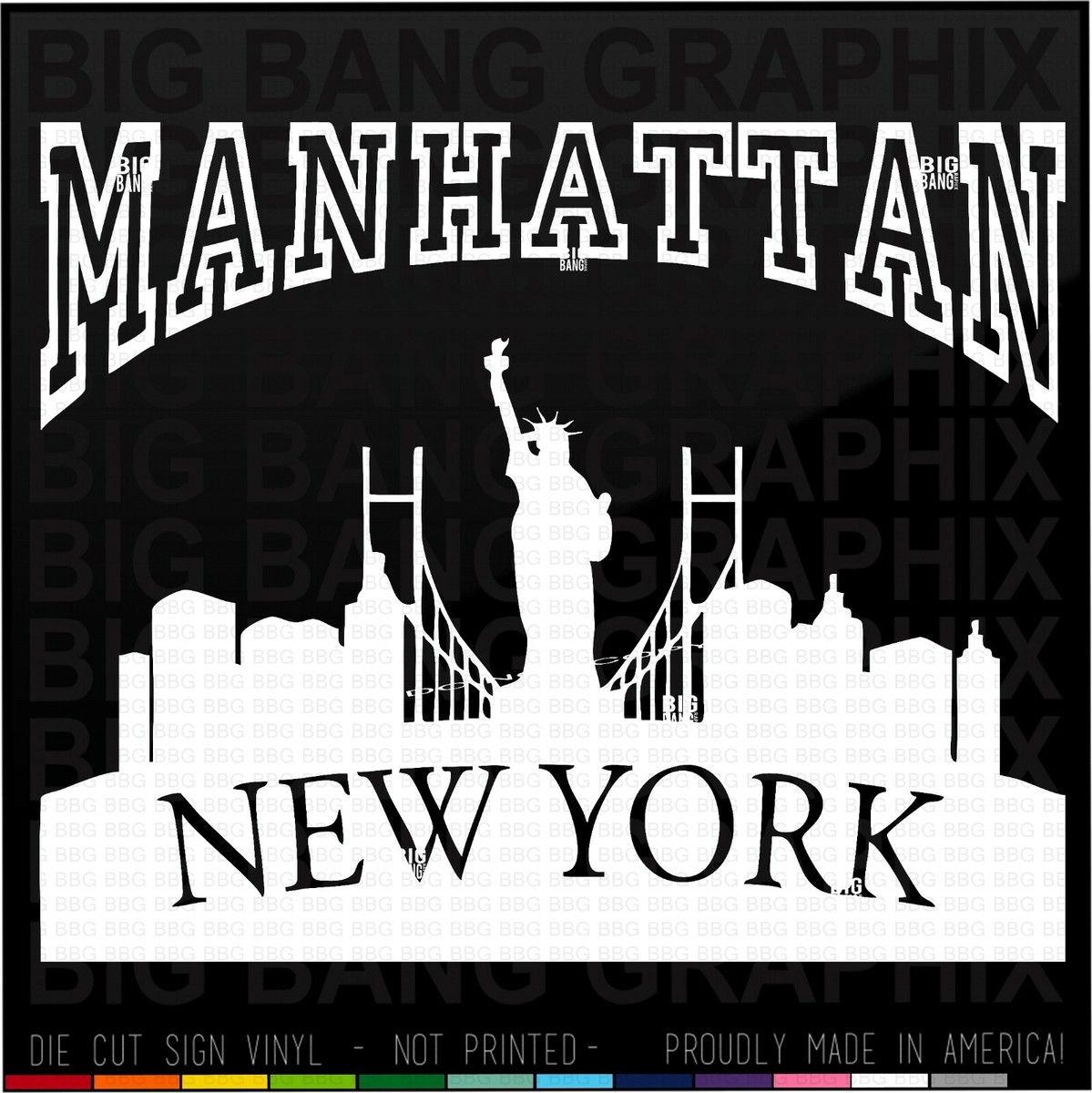 Manhattan Decal HD Of Nyc Decals/ Stickers Nyc Skyline