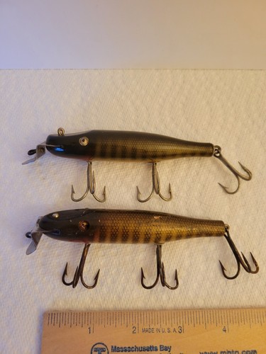 Pair of Creek Chub Pikie Minnows Model No 700 Pikie Scale Finish with ...