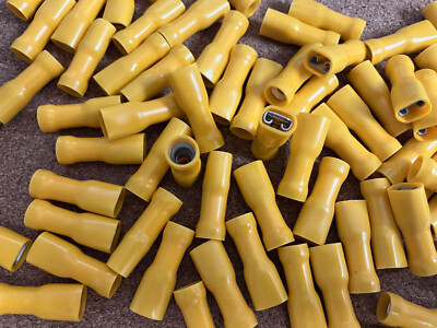 12-10 AWG Yellow 6.3x0.8mm Female Crimp 20A 300V Fully-Insulated Multi ...