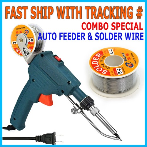 Auto Electric Soldering Iron Gun With FLUX 2% Solder Wire Tin wire 50g ...