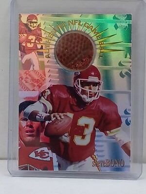 1996 Collector's Edge Advantage Authentic Game Ball Promo Steve Bono # ...